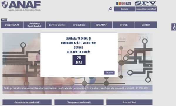 ANAF a publicat formularul PDF inteligent pentru depunerea declarației ...